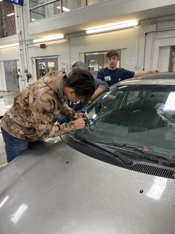 High School Students visited the Auto Collision program at State ...